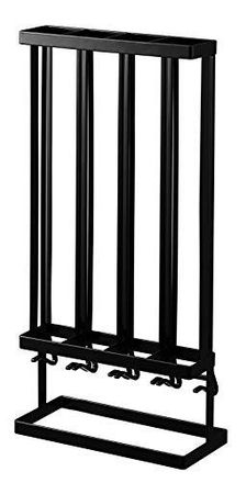 Yamazaki Tableware Yamazaki 3896 TOWER Kaffeekapselhalter S, schwarz, Stahl, minimalistisch, 17.5 x 8 x 36 cm