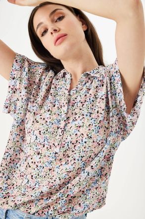 Garcia Garcia Damen Shirt Short Sleeve Bluse, Off White, XS