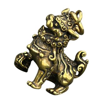 Holibanna Messing Kylin Statuen Kleiner Anh&auml;nger Dekoratives Gl&uuml;cksornament f&uuml;rs Zuhause Traditionelle Tischdekoration mit Chinesischem Motiv