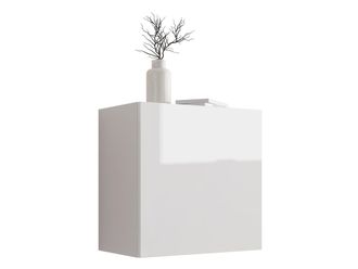 Mirjan24 H&auml;ngevitrine Vigo Quadrat, Vitrinenschrank, Grifflose &Ouml;ffnen, Farbauswahl, Stauraumvitrine Hochschrank, Wohnzimmer Highboard, Schrank, Vitrine (Wei&szlig;/W