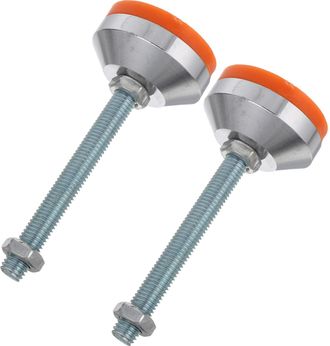 PartyKindom 2 Stück Schwerlast Nivellierfüße aus Carbonstahl Verstellbar mit Gewinde Drehbare Basis rutschfeste Füße für Werkbank Möbel Maschinen Tragkraft