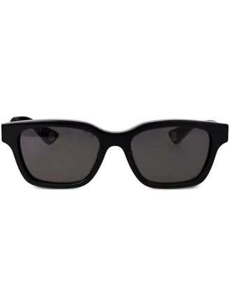 Gucci lunettes de soleil imprim&eacute;es &agrave; monture carr&eacute;e - Noir