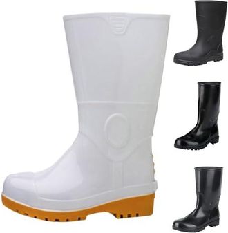 Generic Bottes en caoutchouc pour homme - Bottes Chelsea confortables et antidérapantes - Semelle extérieure résistante à lhuile - Chaussures de pluie pour le