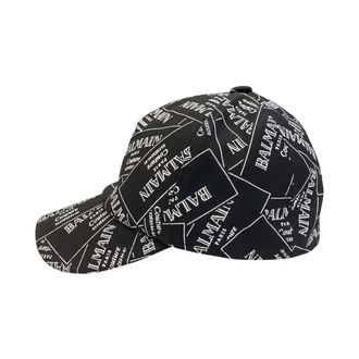 Balmain Homme, Accessoires, Noir, Taille: L Monogram Logo Cap