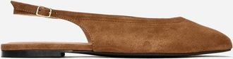 Arket Slingpumps Aus Veloursleder -Braun