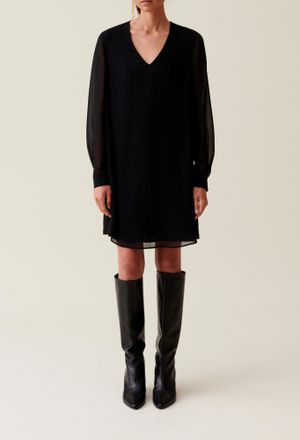 Claudie Pierlot Robe courte fluide babydoll noir