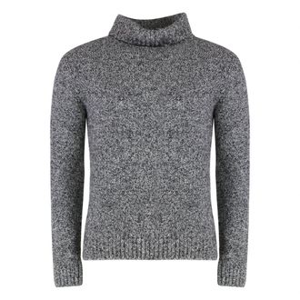 Moorer Heather Wolle Kaschmir Rollkragenpullover - - Knitwear - Herren - Grau - L