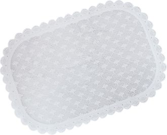 Cabilock PP Tischset mit Spitzenmuster rutschfeste Tischmatte und Getr&auml;nkeuntersetzer Multifunktional f&uuml;r K&uuml;che Esszimmer und Gastronomie Wei&szlig;