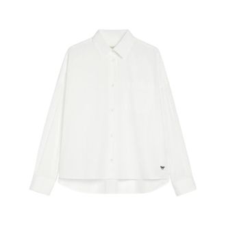 Max Mara Oversized Baumwoll-Popeline-Hemd Wei&szlig; - - Blouses & Shirts - Damen - Wei&szlig; - XS
