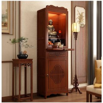 Generic Gro&szlig;er Altartisch, Multifunktionaler Aufbewahrungsschrank Mit Schublade, Eleganter Spiritueller Tisch F&uuml;r Gebet Und Meditation Im Hausaltar, Ideal F&uuml;r