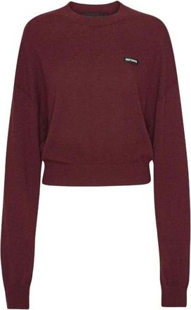 Rotate Rotate Birger Christensen, Femme, Pulls, Rouge, Taille: 38 FR Pull Col Rond Basique