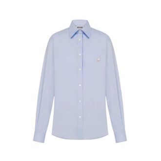 Moschino Damen, Blusen & Hemden, Blau, XLGr&ouml;&szlig;e