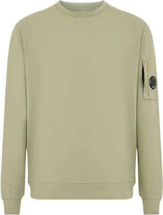 C.P. Company C.p. Company, Homme, Sweatshirts et sweats &agrave; capuche, Vert, Taille: XL Lens Sleeve SweaT-shirt