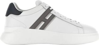 Hogan Low-Top Sneaker - Refined Leather Sneakers With Contrasting H Deta - Gr. 10 - in Wei&szlig; - f&uuml;r Damen