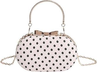 Generic Sac de soir&eacute;e &agrave; pois pour femmes avec cha&icirc;ne d&eacute;tachable et poign&eacute;e, id&eacute;al bals et occasions formelles