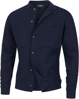 Indicode Sommerjacke Herren INBellino Cardigan Herrenstrickjacke Moderne Strickjacke mit Kentkragen und Brusttaschen