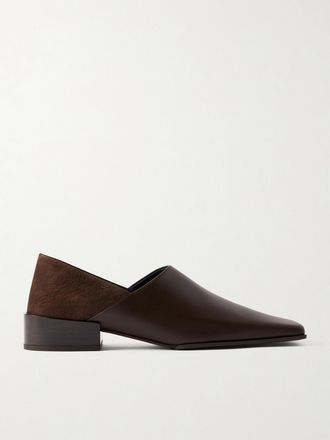 Alaia Loafers Aus Leder Und Nubukleder - Braun