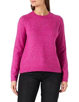 Pieces Pcjuliana Ls O-Neck Knit Noos BC Pull en Tricot, Rose, L Femme