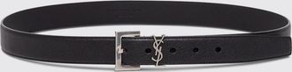 Saint Laurent Ceinture en cuir dagneau avec monogramme YSL