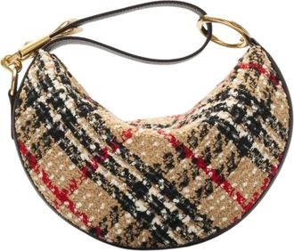 Burberry Femme, Sacs, Multicolore, Taille: ONE Size Check Tweed Crescent Shoulder Bag