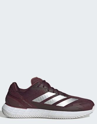 adidas Defiant speed 2 chaussures de tennis clay en bordeaux / blanc nuage / tech-Marron