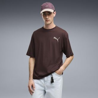 Puma T-shirt boxy &agrave; imprim&eacute;s Utility Homme, V&ecirc;tements, Marron, XXL