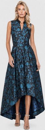 Apart Abendkleid mit Bl&uuml;ten- und Bl&auml;ttermuster