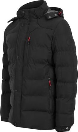 Tokyo Laundry Doudoune matelass&eacute;e &agrave; capuche pour homme, noir profond, M