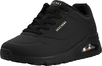 Skechers Damen UNO Stand on Air Sneaker, schwarz/wei&szlig;, 39.5 EU Weit