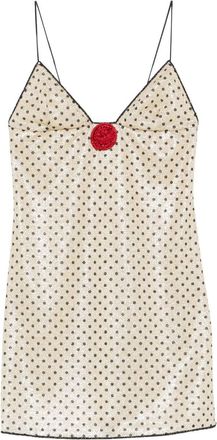 Os&eacute;ree Lumiere Rose Pois Mini Dress