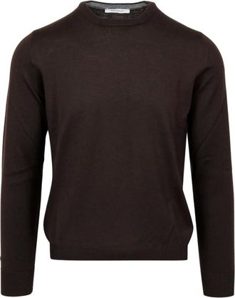 Gran Sasso Pull Col Rond - Homme - Pulls - Brun - Taille: L
