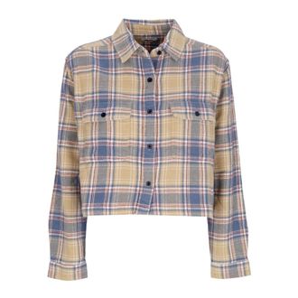Obey Vintage Blaues Flanellhemd Langarm - - Blouses & Shirts - Damen - Mehrfarbig - XS