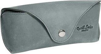 Gusti Étui Cornelius à lunettes Boîtier à lunettes en cuir Gris Cuir