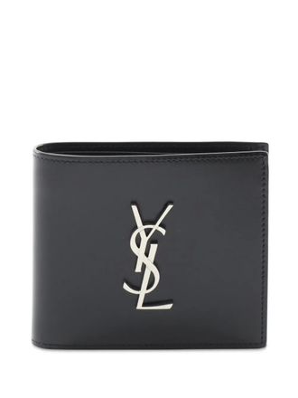 Saint Laurent petit portefeuille en cuir (2010-2025) - Noir