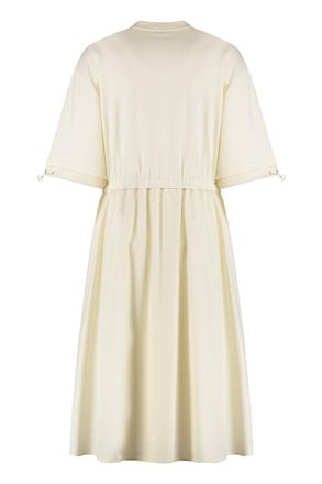 Moncler Womens Cream Cotton Dress