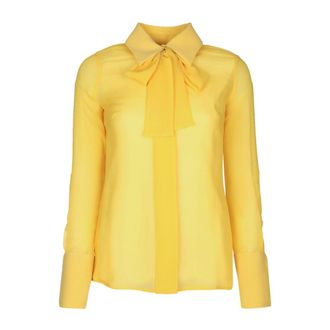 Elisabetta Franchi Damen, Blusen & Hemden, Gelb, XLGr&ouml;&szlig;e