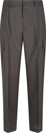 Dolce & Gabbana Homme, Pantalons, Gris, Taille: XL Wool Canvas Pantalons