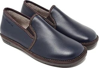 Nordikas Chaussures de maison Homme TOP LINE 663 Cuir, bleu marine, 42 EU