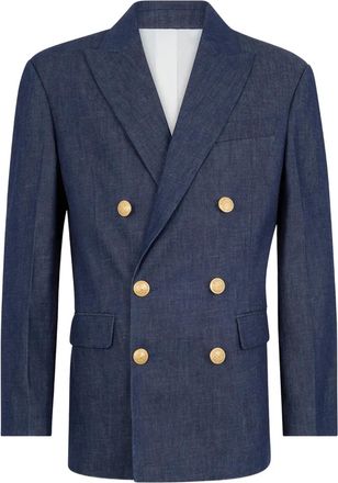 Dsquared2 blazer &agrave; boutonni&egrave;re crois&eacute;e - Bleu