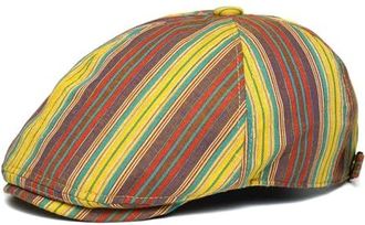 Generic Casquettes gavroche en denim d&eacute;lav&eacute; &agrave; rayures, style r&eacute;tro, boulanger, d&eacute;contract&eacute;es for hommes Pour lautomne et lhiver(Color 4)