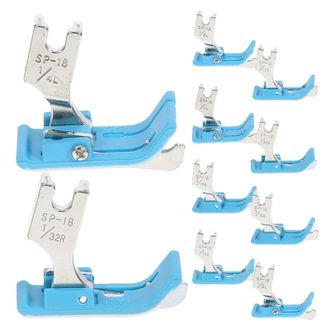 Supvox 10 St&uuml;ck Schmale Rechte N&auml;hf&uuml;&szlig;e Industrien&auml;hfu&szlig; Zubeh&ouml;r mit Integriertem Messer f&uuml;r Pr&auml;zises Kantenn&auml;hen Kompatibel mit Singer und Weiteren Industrien