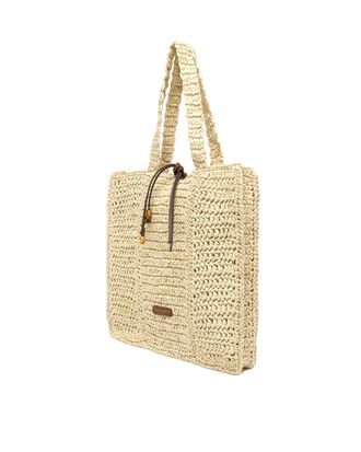 Gianni Chiarini Womens Shopper Nefeli Corda Paper Straw Beige Shoulder Bags