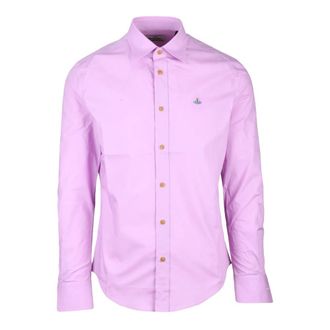 Vivienne Westwood Homme, Chemises, Rose, Taille: XL Chemise Slim Fit en Coton