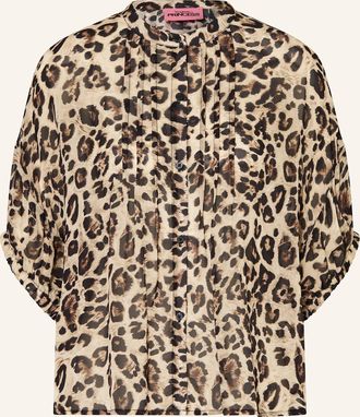 Frog Box Frogbox Bluse Mit 3/4-Arm braun