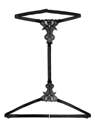 Fleur Of England harnais Onyx à broderies - Noir