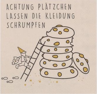 R&auml;der Servietten Achtung Pl&auml;tzchen