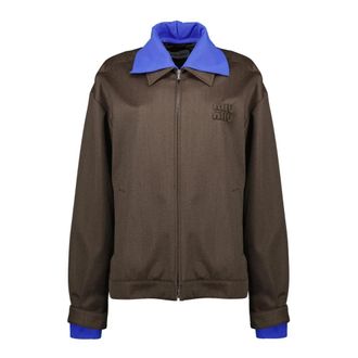 Miu Miu Cover Fabric Blouson - - Jackets - Damen - Braun - S