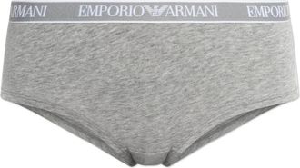 Emporio Armani Femme, Sous-v&ecirc;tements, Gris, Taille: 38 FR Slips en coton