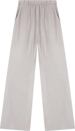 Emporio Armani Femme, Pantalons, Gris, Taille: 40 FR Pantalon &agrave; Taille &Eacute;lastiqu&eacute;e en Lyocell D&eacute;licatement D&eacute;lav&eacute;