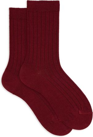 Gallo Gallo, Femme, Sous-v&ecirc;tements, Rouge, Taille: ONE Size Chaussettes Courtes C&ocirc;tel&eacute;es en Laine